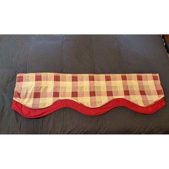 jcpenney | Accents | Jc Penny Red And Cream Plaid Layered Window ...